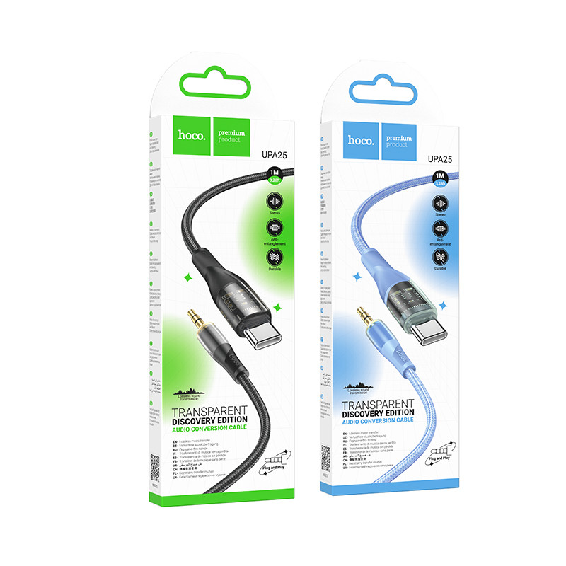 Type-C кабель Hoco UPA25 transparent discovery edition digital audio ...