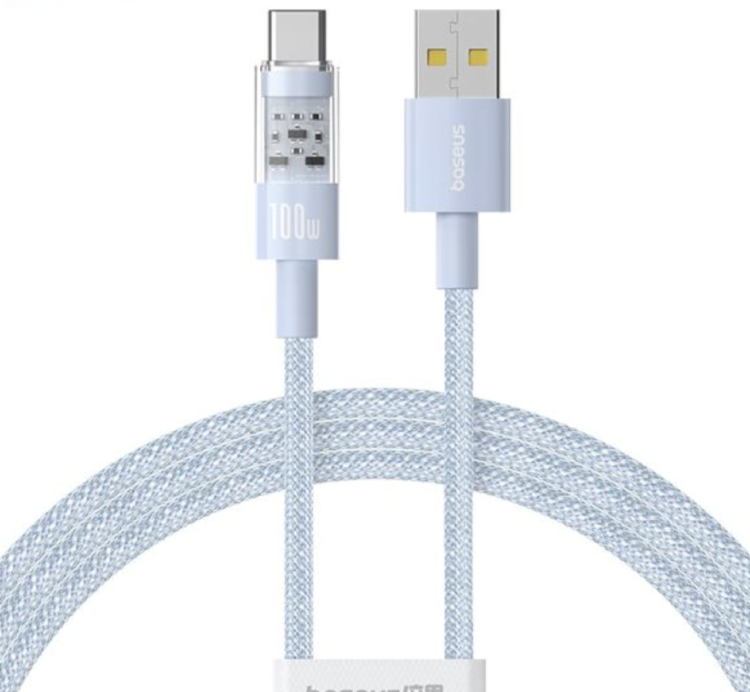 Кабель BASEUS Gem Fast Charging Data Cable USB to USB-C 100W 1m ...