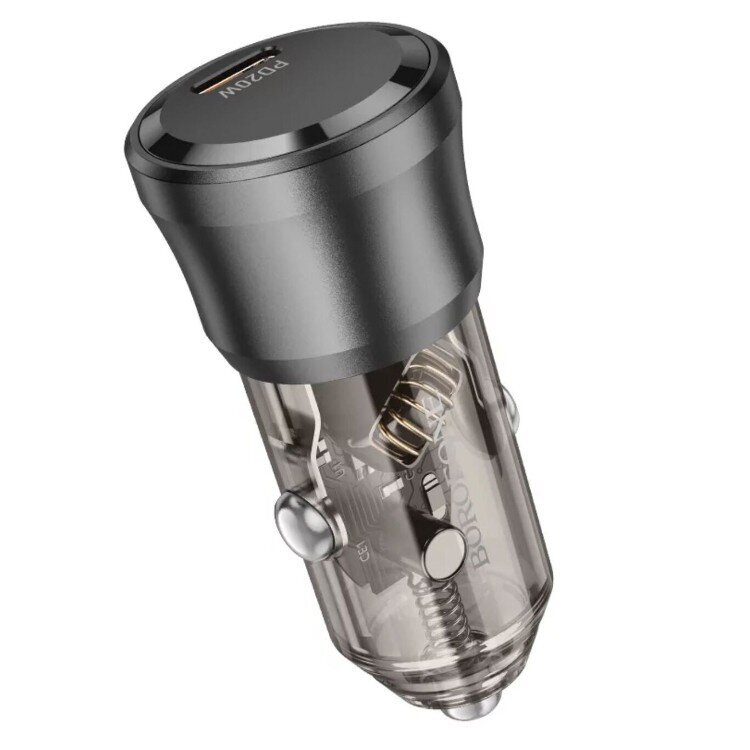 Авто ЗУ BOROFONE BZ24 Clever single port PD20W car charger Transparent ...